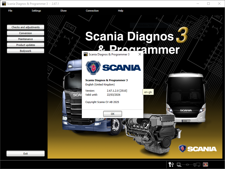 Scania SDP3 (Diagnose and Programmer) + XCOM 2.54